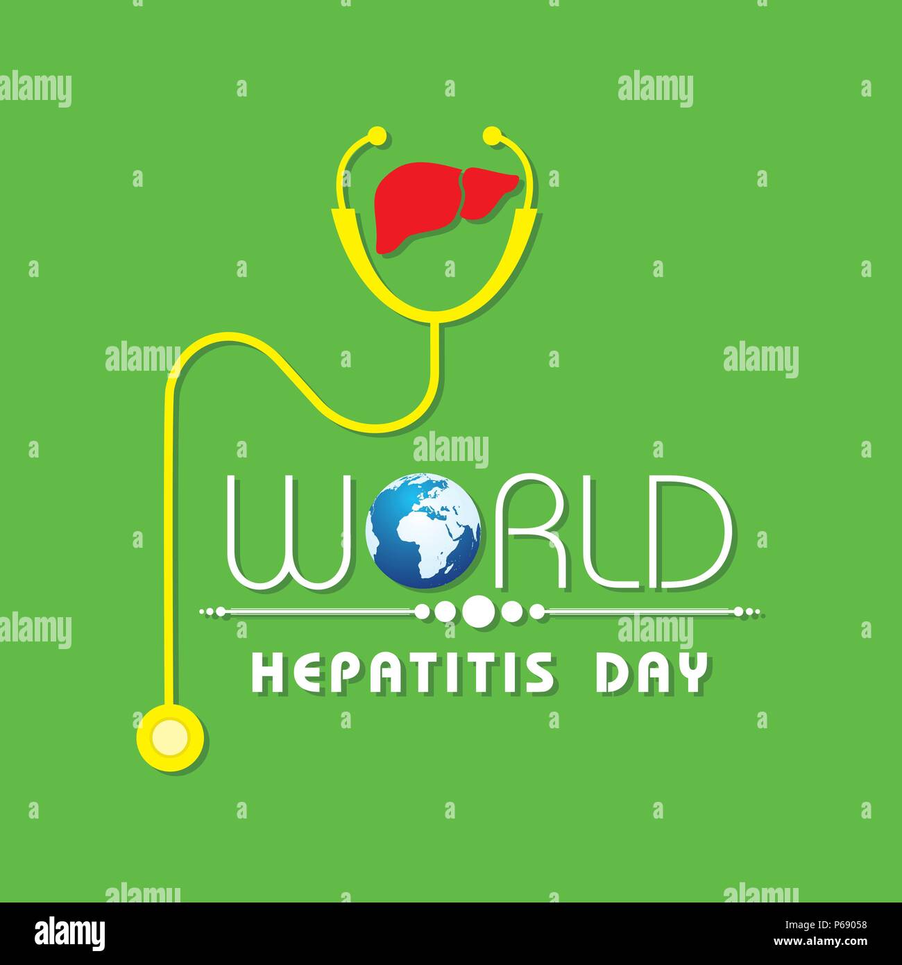 Vector illustration of World Hepatitis Day stock image and symbols ...