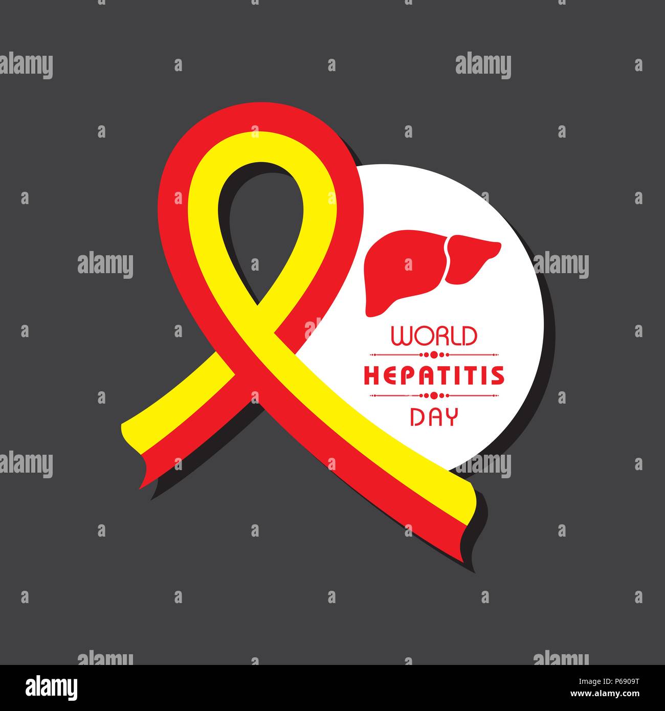 Vector illustration of World Hepatitis Day stock image and symbols ...