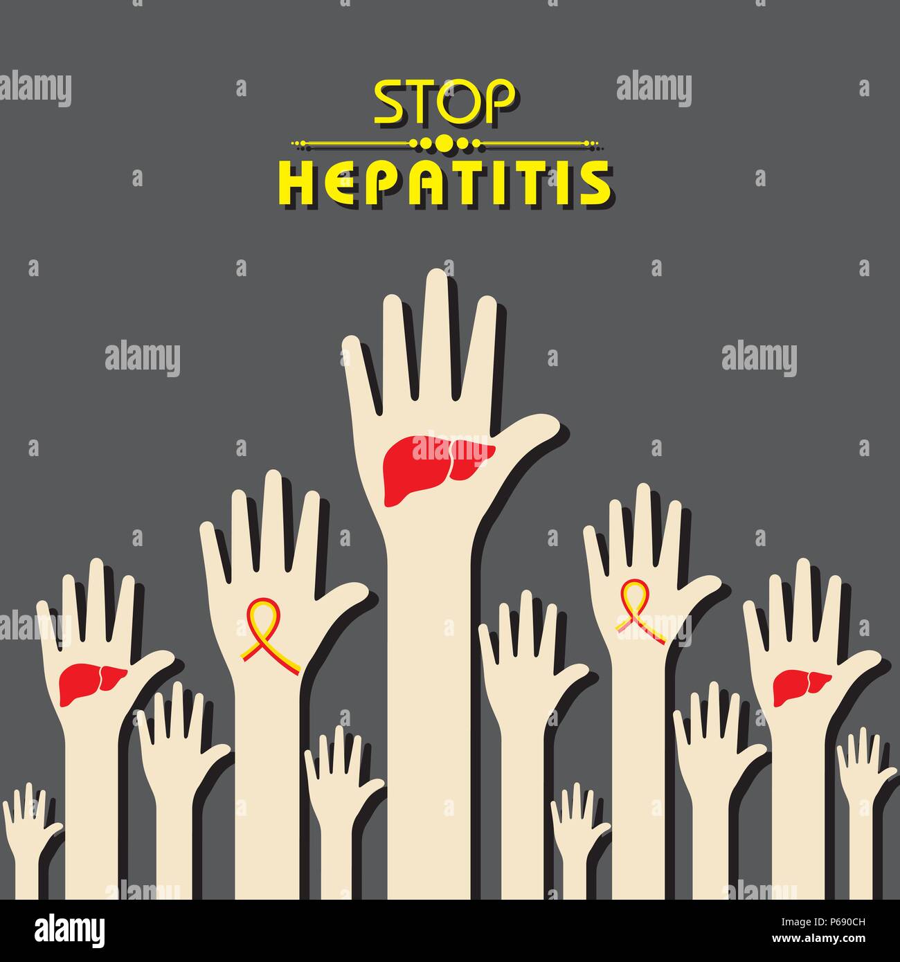 Vector illustration of World Hepatitis Day stock image and symbols ...