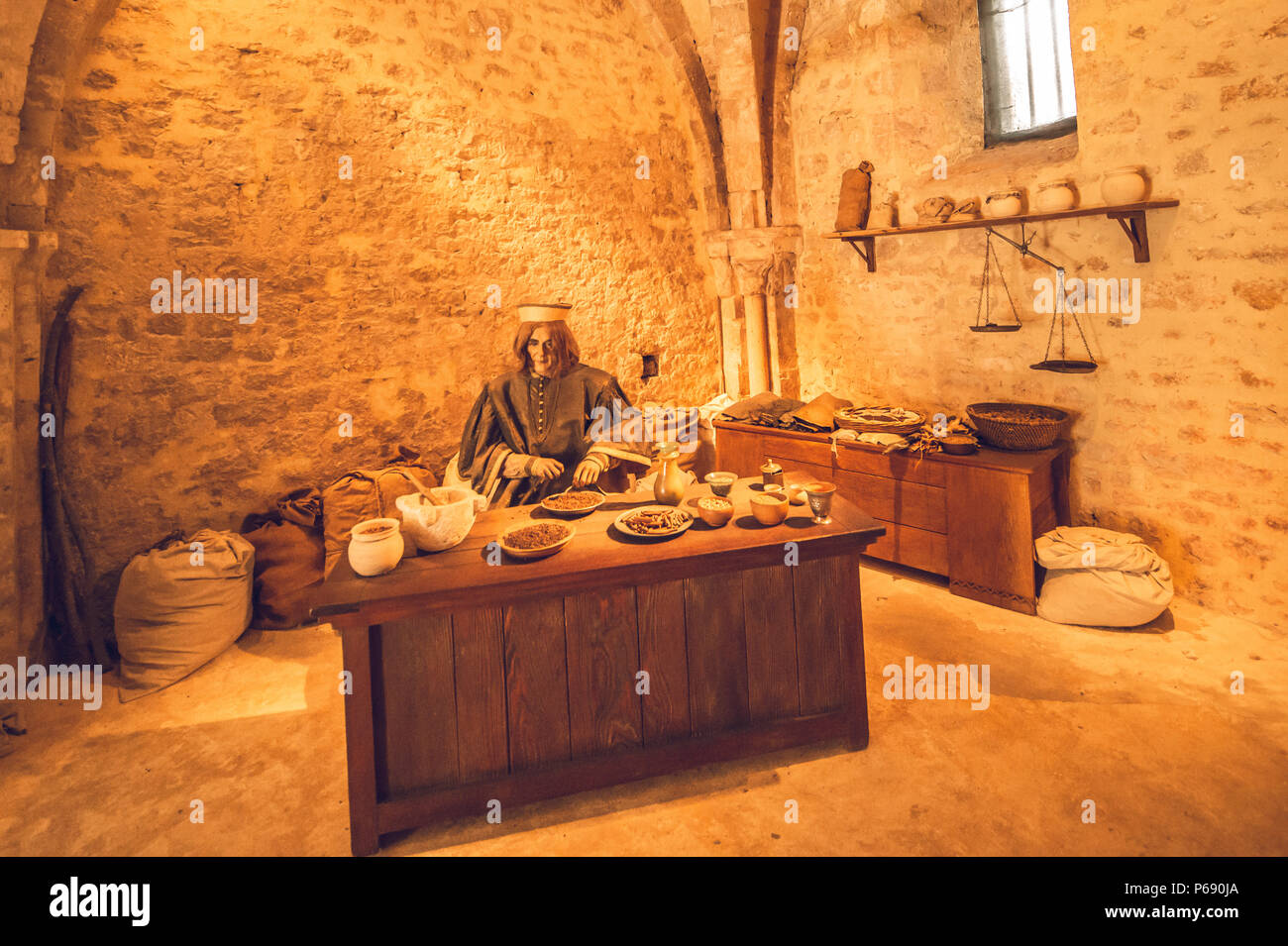 The Tithe Barn in Provins, France Stock Photo - Alamy
