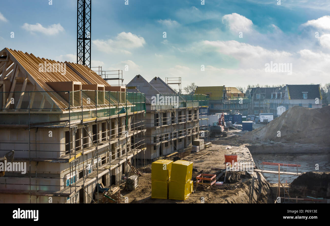 Construction site of new homes Stock Photo - Alamy