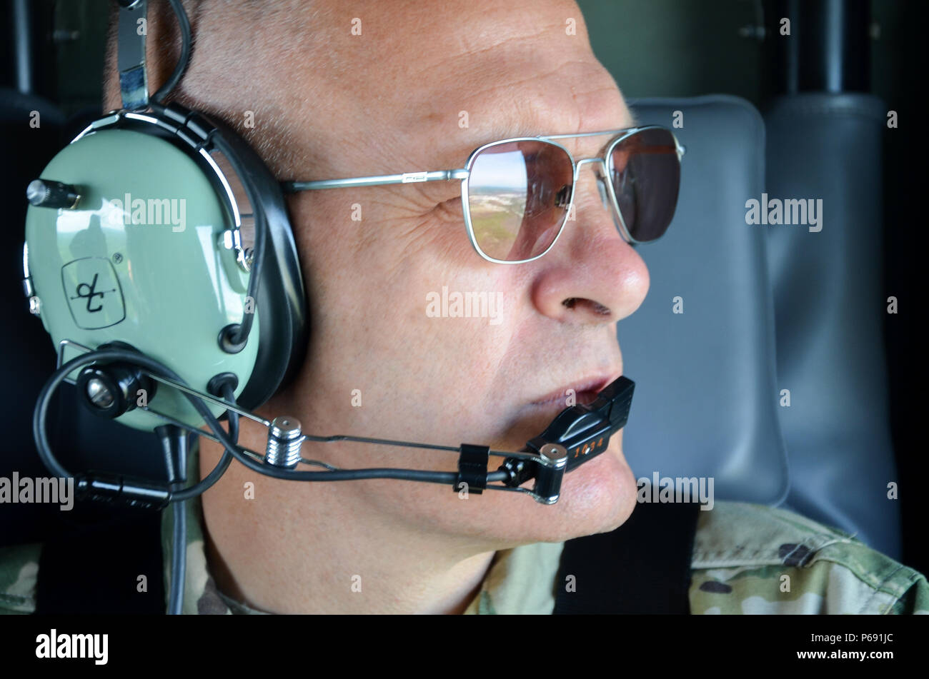Col. David Pinter, Fort McCoy garrison commander views the extensive ...