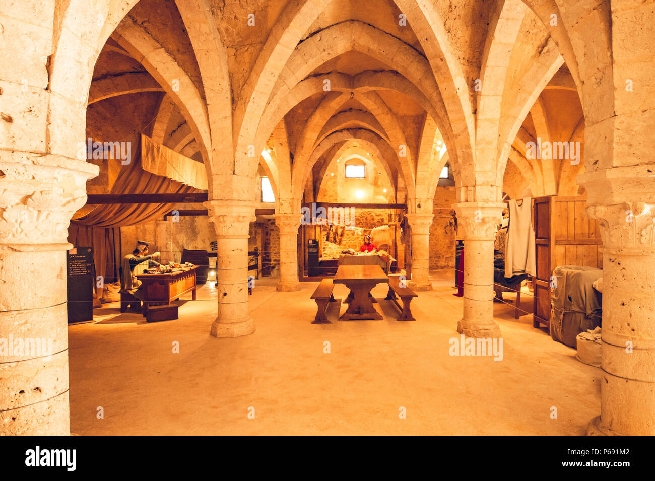 The Tithe Barn in Provins, France Stock Photo - Alamy