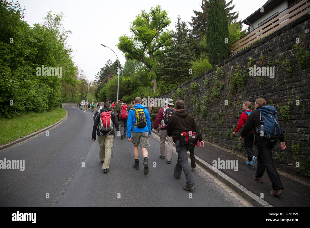 Participants march in the 49th Annual Marche Internationale de Diekirch ...