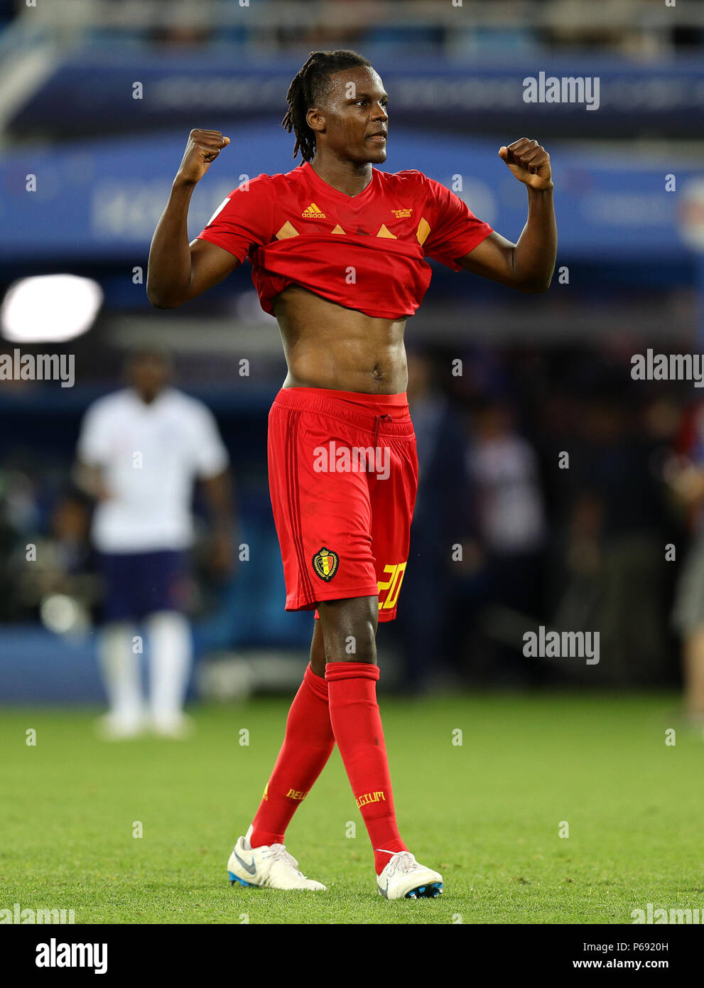 Belgium's Dedryck Boyata celebrates after the FIFA World Cup Group G ...