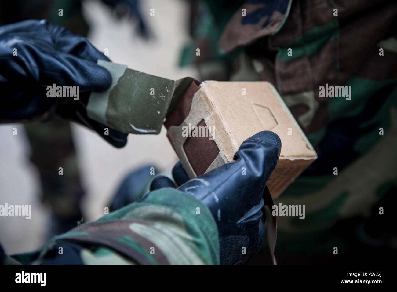 A U.S. Marine assigned to Chemical Biological Radiological and Nuclear ...