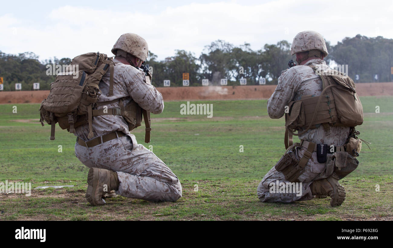 Sgt. Connor Brady, left, and Cpl. John Luze, competitors with the ...