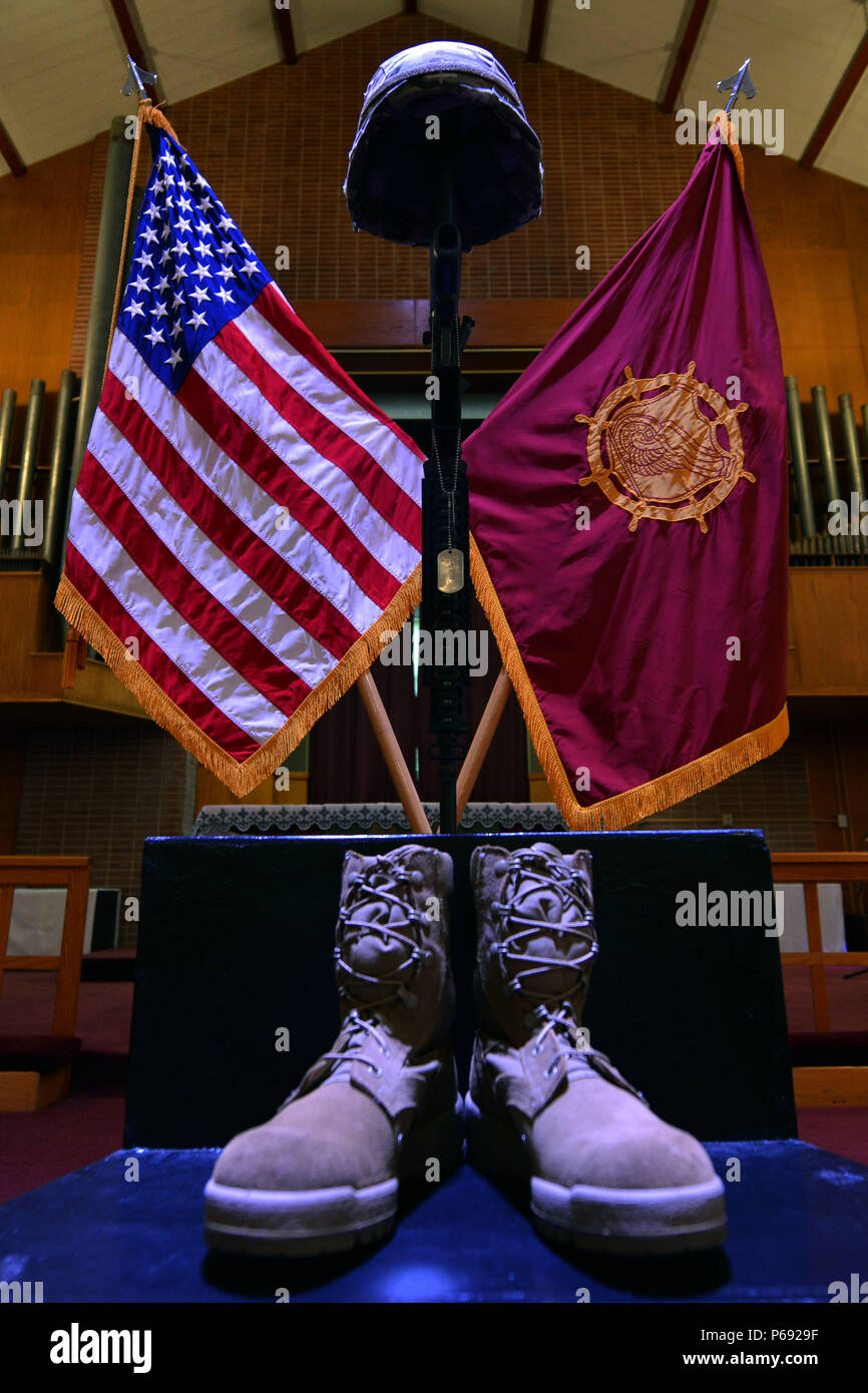 The battlefield cross is displayed during the U.S. Army Transportation ...