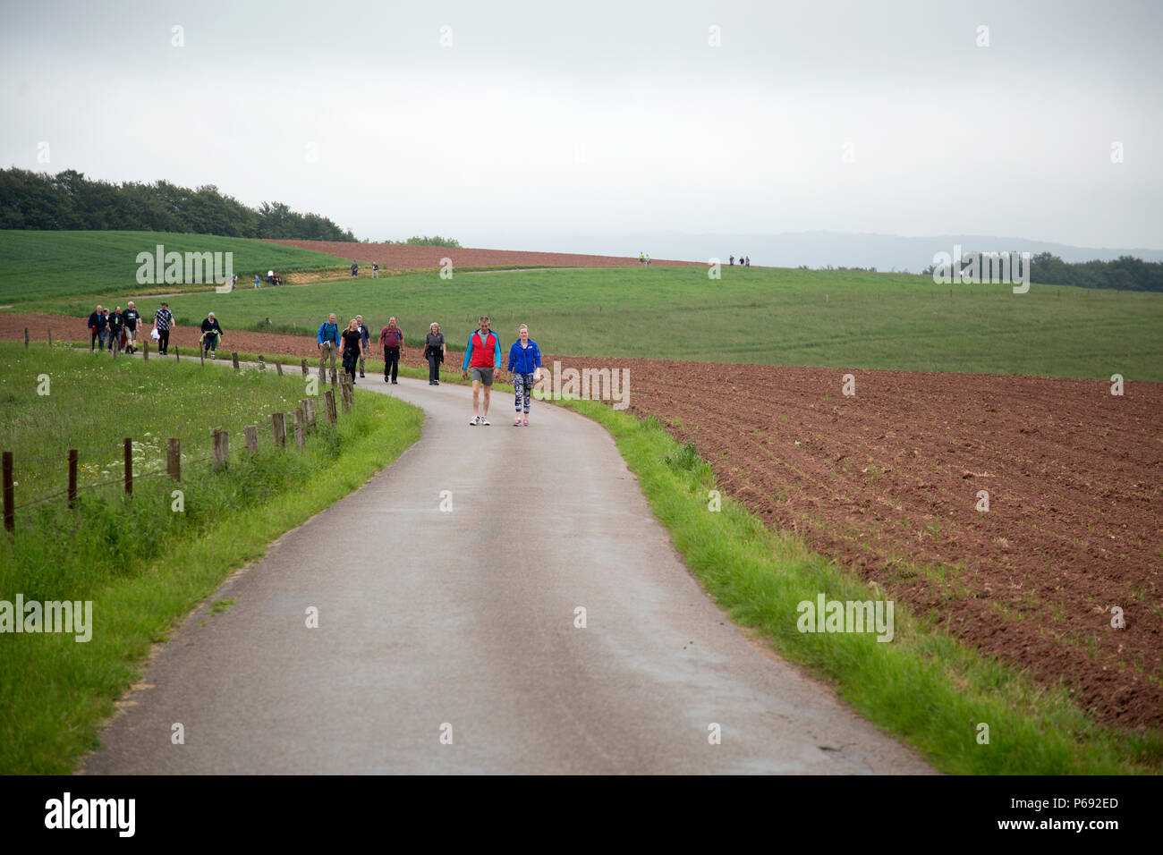 Participants march in the 49th Annual Marche Internationale de Diekirch ...