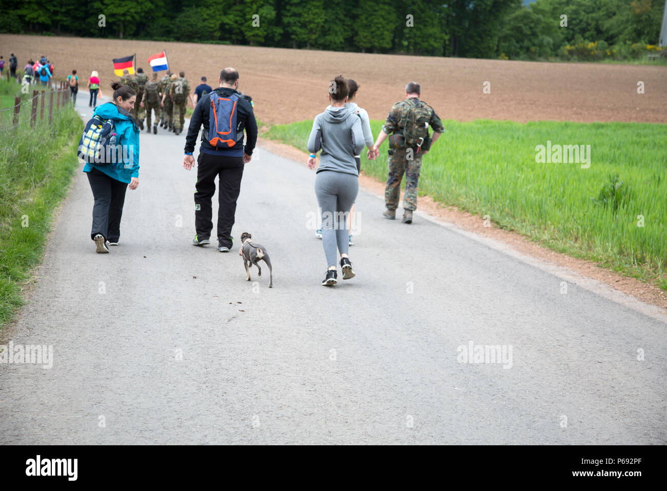 Participants march in the 49th Annual Marche Internationale de Diekirch ...