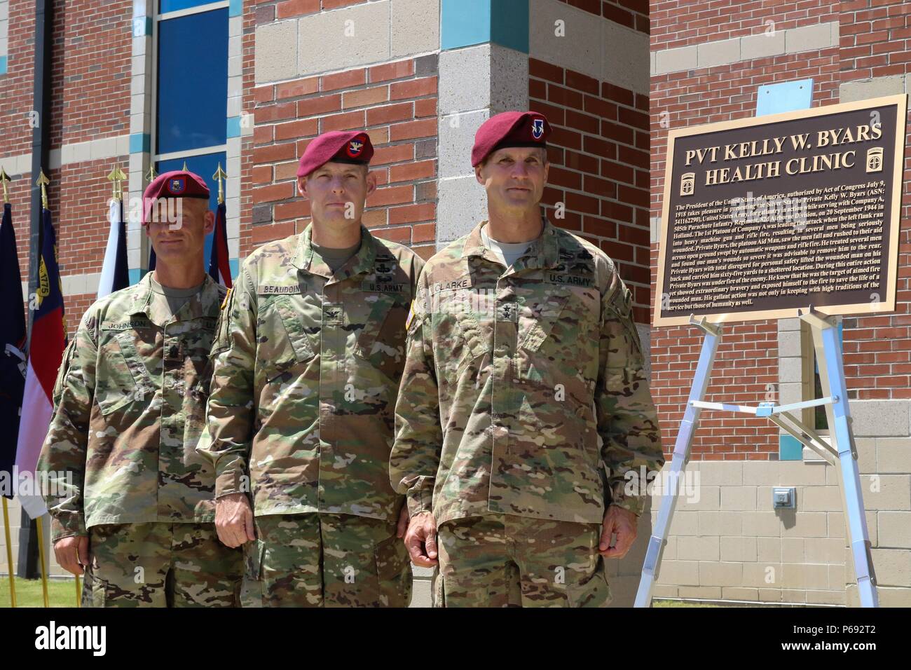 Maj. Gen. Richard Clarke, commander of the 82nd Aiborne Division, Col ...