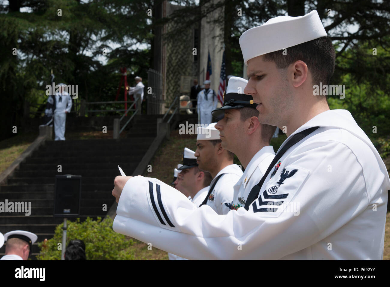 On May 22, 2016, at the Soto Dam memorial in Sasebo, Japan, a Master-at ...