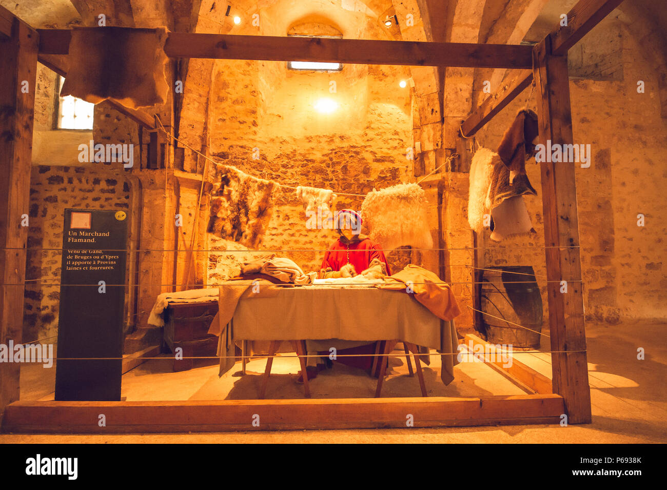 The Tithe Barn was a typical medieval house in Provins, France Stock ...