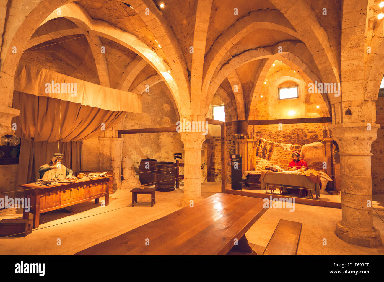 The Tithe Barn was a typical medieval house in Provins, France Stock ...