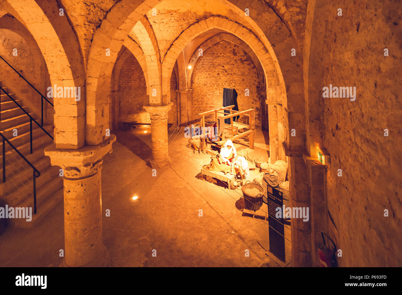 The Tithe Barn was a typical medieval house in Provins, France Stock ...