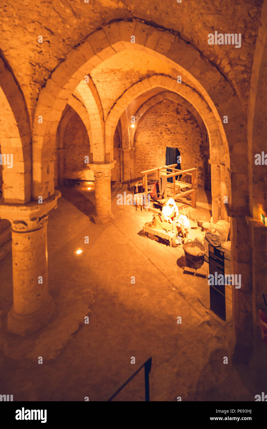 The Tithe Barn was a typical medieval house in Provins, France Stock ...