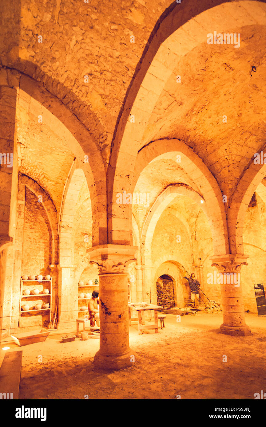 The Tithe Barn was a typical medieval house in Provins, France Stock ...