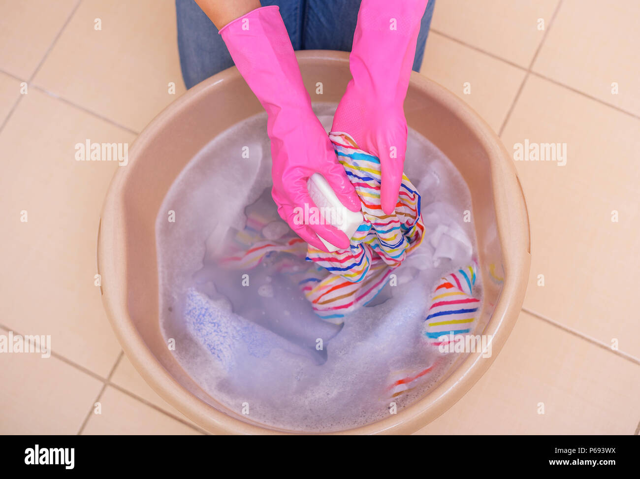 Soap suds laundry clothes hi-res stock photography and images - Alamy