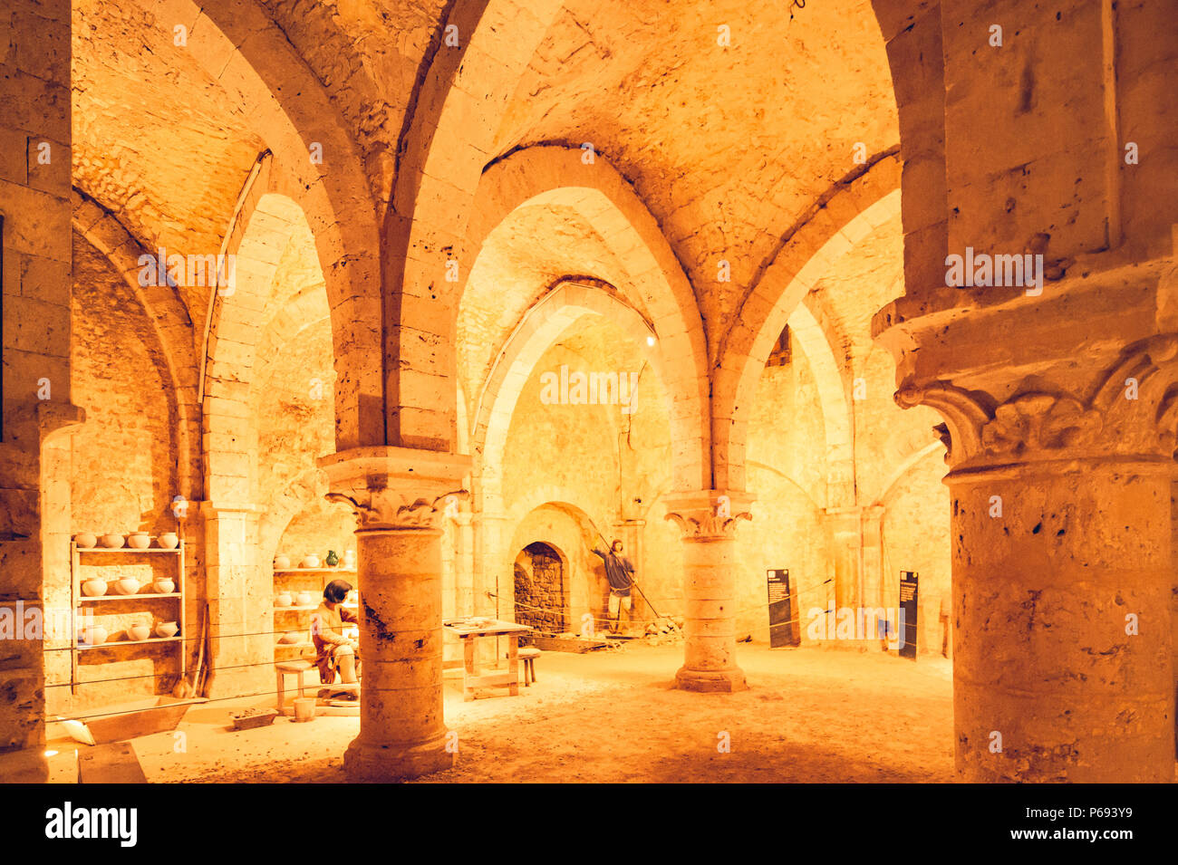 The Tithe Barn was a typical medieval house in Provins, France Stock ...