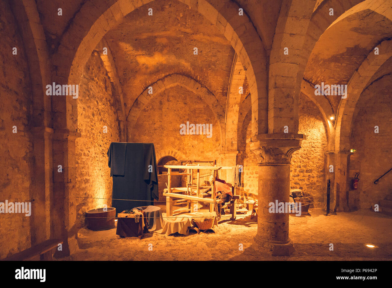 The Tithe Barn was a typical medieval house in Provins, France Stock ...