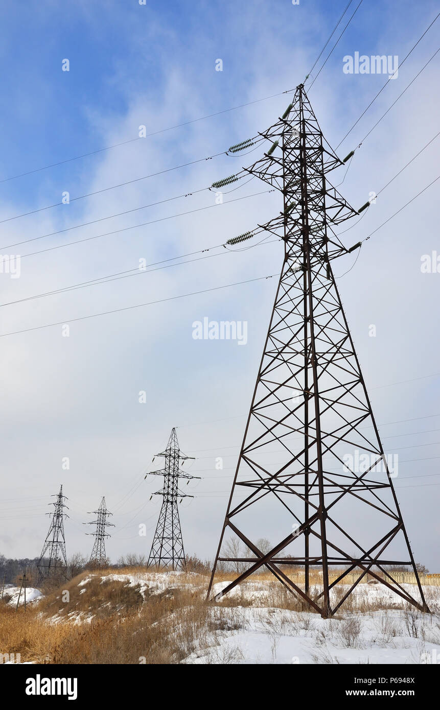 Railway Electric Transmission Line Stock Photos & Railway Electric ...