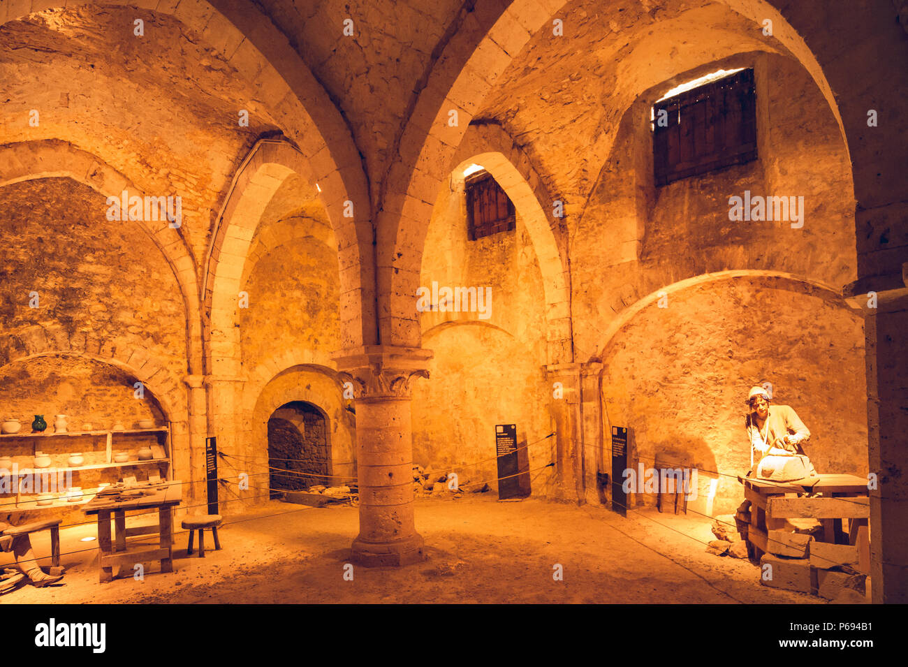 The Tithe Barn was a typical medieval house in Provins, France Stock ...