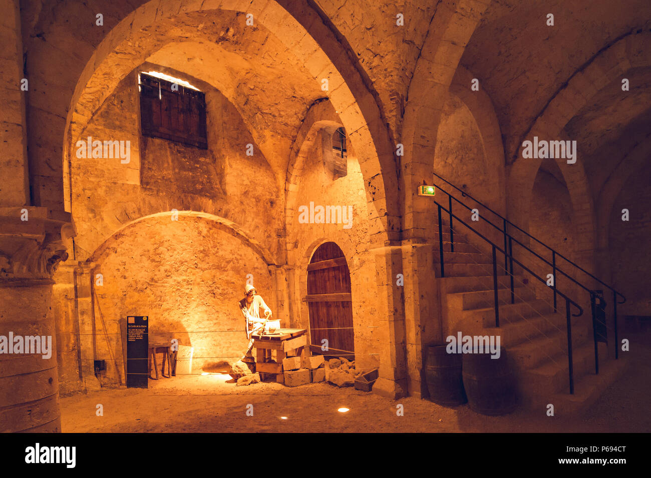 The Tithe Barn was a typical medieval house in Provins, France Stock ...