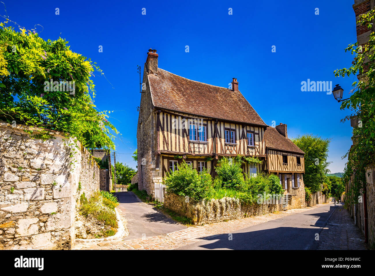 Historical houses in the town of Provins, France Stock Photo - Alamy