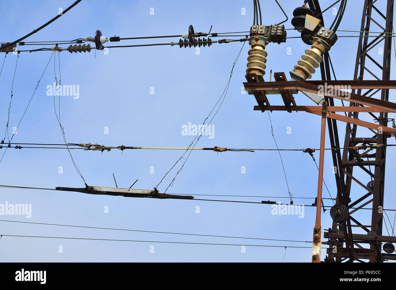 Some details from a high voltage post accompanying the transmission of ...