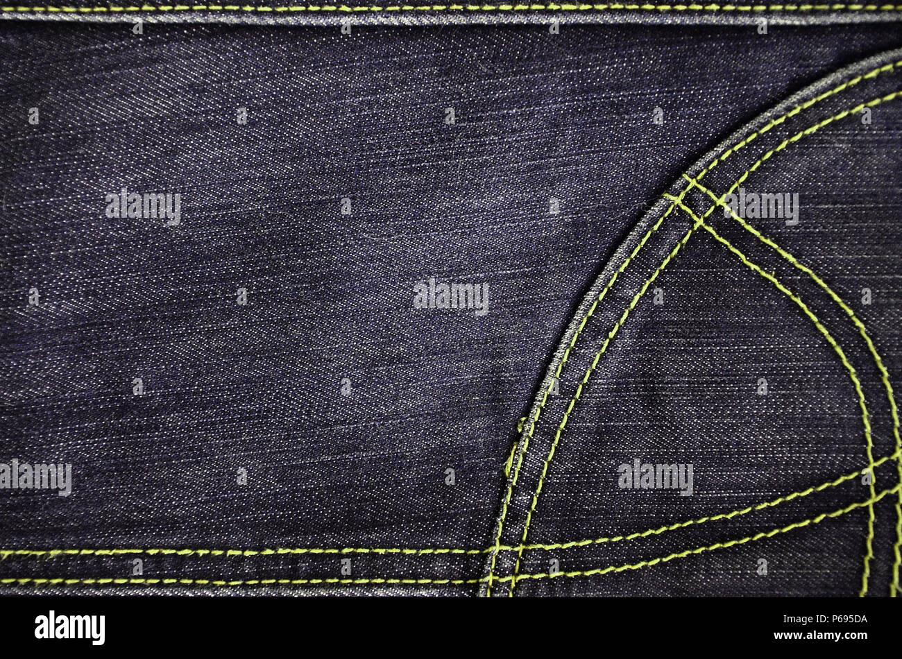 The texture of classic black denim cloth. Dark jeans background with ...