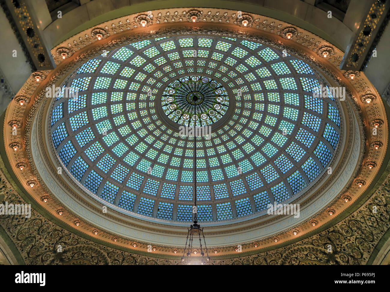 Chicago, Illinois, USA - June 22, 2018 - View of the interior and of ...