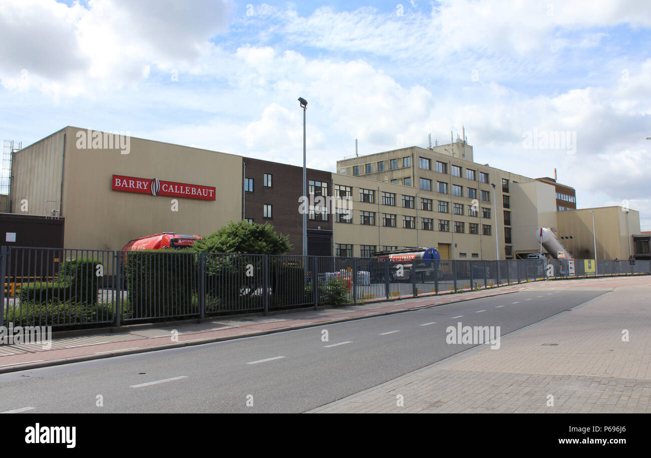 LEBBEKE, BELGIUM, 21 JUNE 2018: The Callebaut chocolate factory in ...