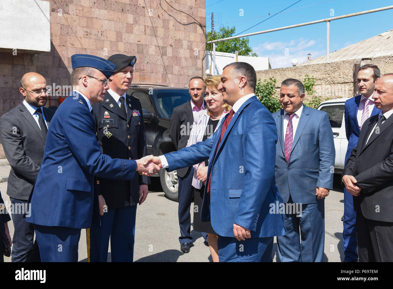U.S. Air Force Major Donald Harper, a bilateral affairs office, with ...