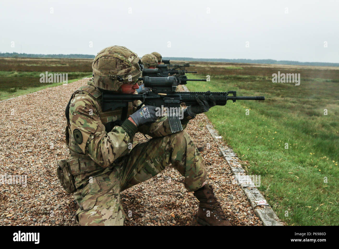 Soldiers with the 2nd Tank Squadron of the Royal Danish Army, engage ...