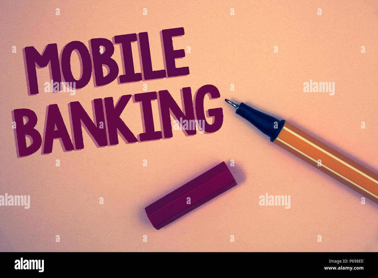 Conceptual hand writing showing Mobile Banking. Business photo ...