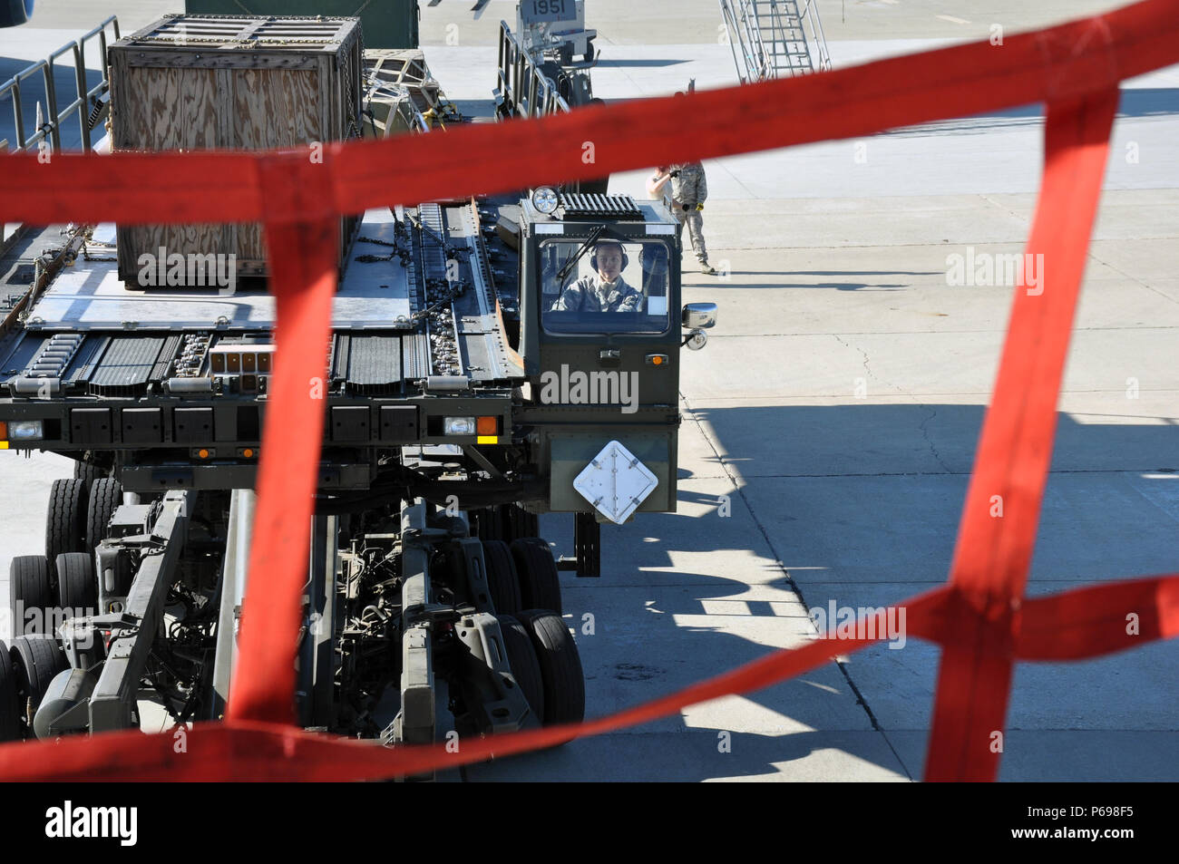 Senior Airman Catherine Lubbe, 55th Aerial Port Squadron ramp services ...