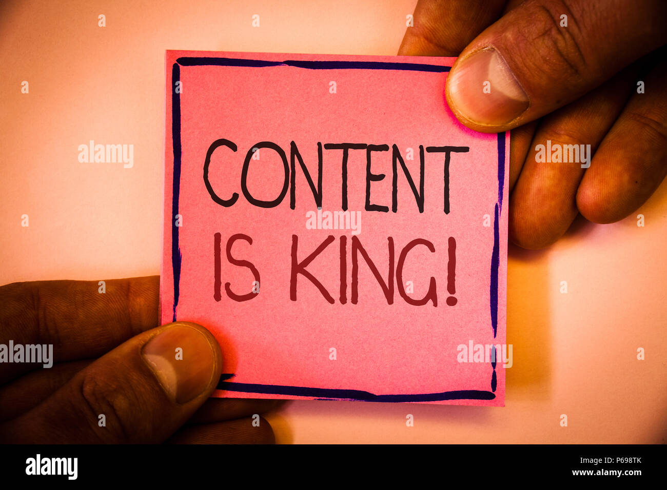 Text sign showing Content Is King Motivational Call. Conceptual photo ...