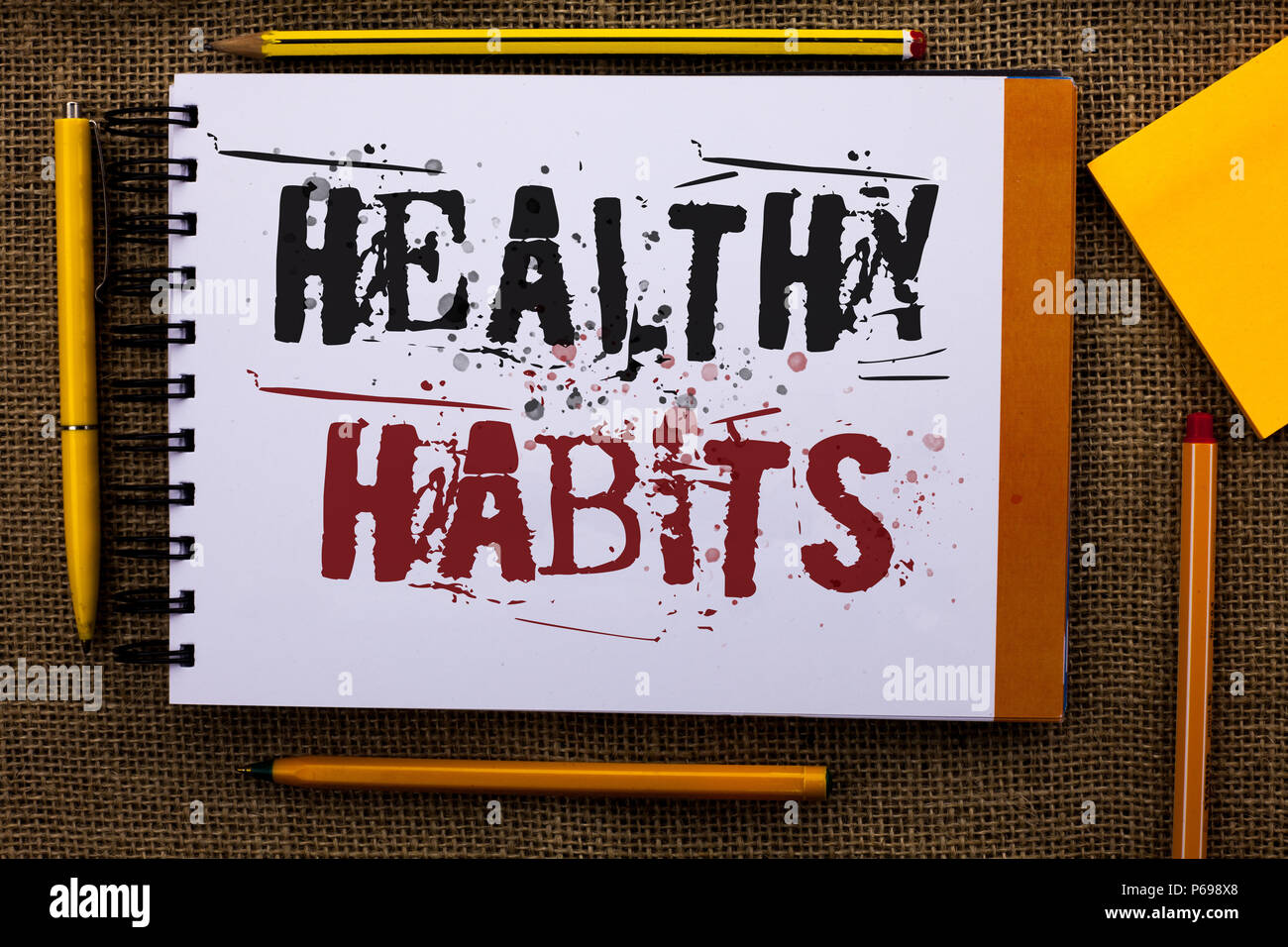 Writing note showing Healthy Habits. Business photo showcasing Good ...