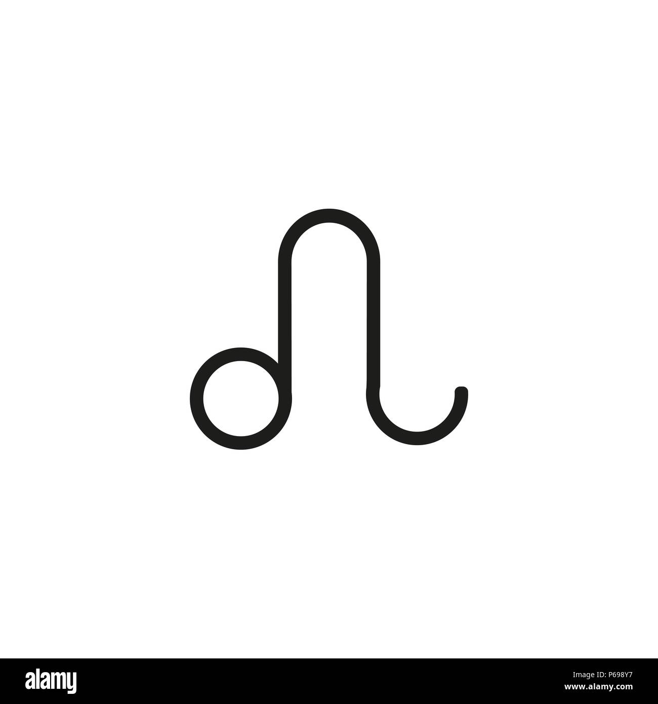 leo vector zodiac sign, hand drawn with ink brush. Vector illustration ...