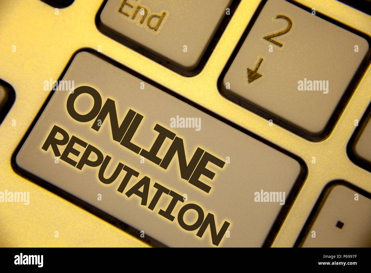 Writing note showing Online Reputation. Business photo showcasing ...