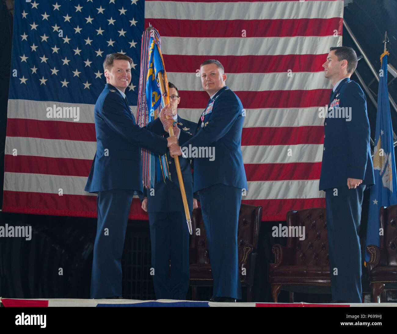 U.S. Air Force Lt. Col. Matthew Jones, outgoing commander 22nd Airlift ...