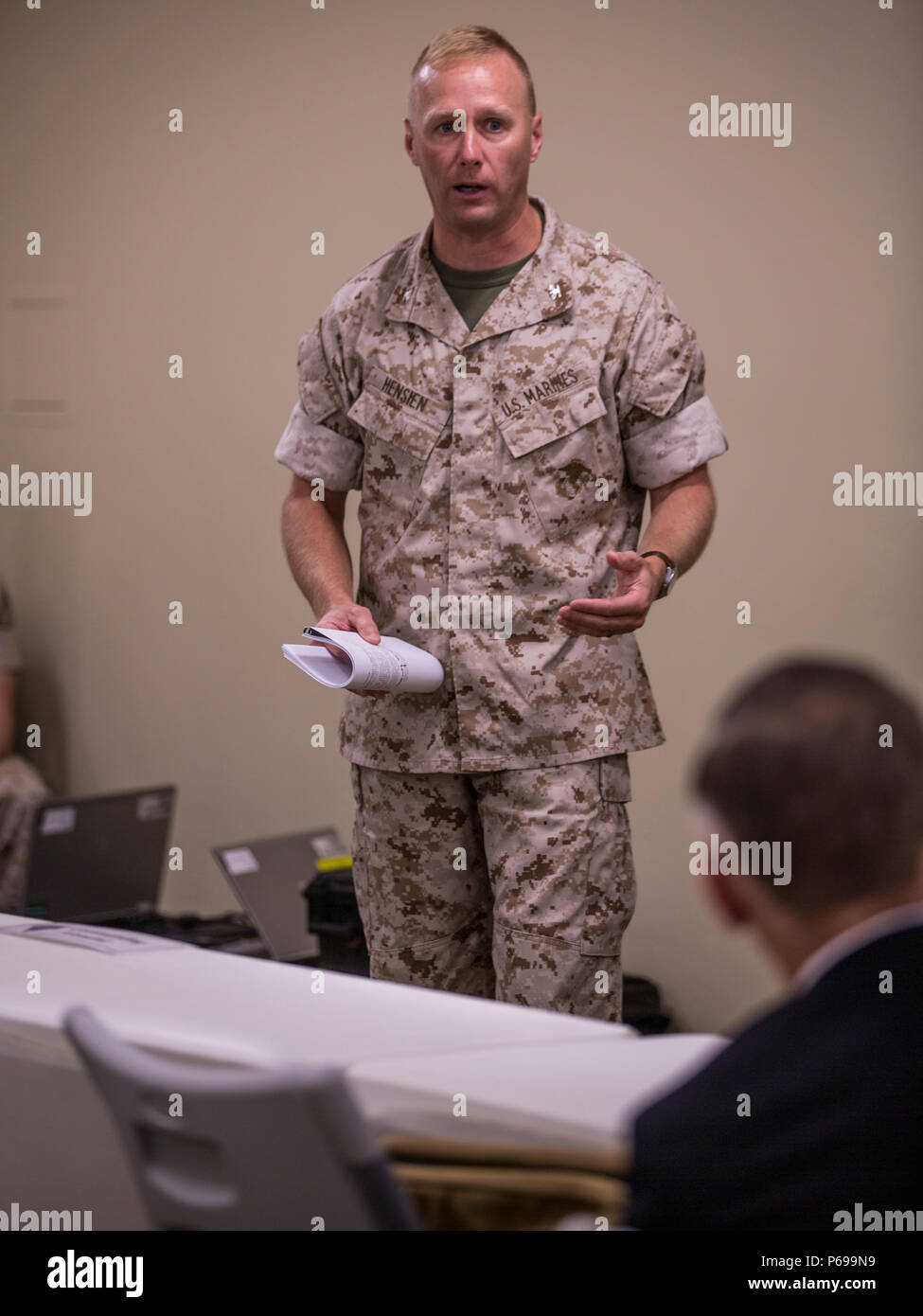 U.S. Marine Corps Col. James R. Hensien, Assistant Chief of Staff G-4 ...