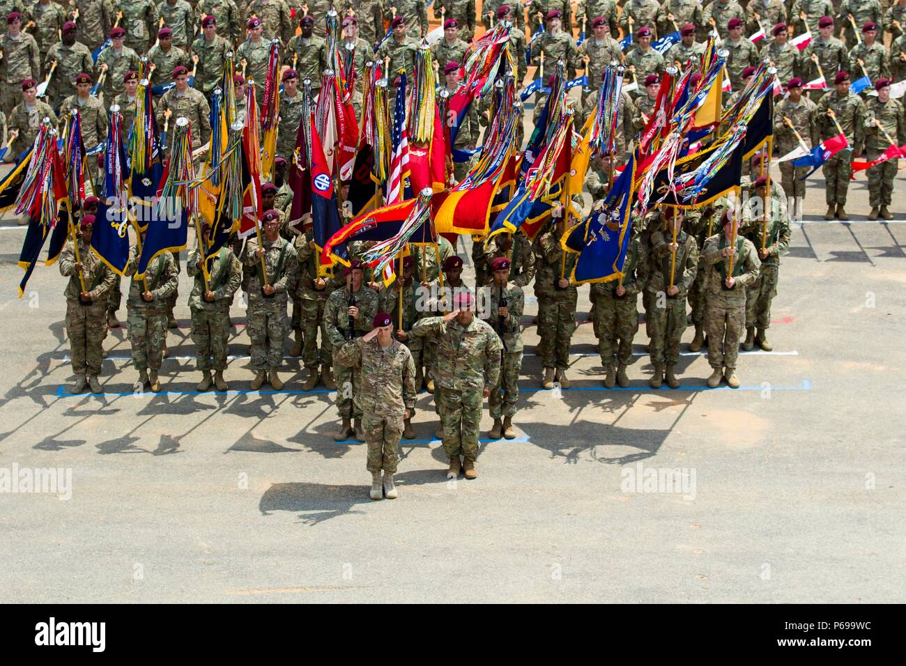 Maj. Gen. Richard Clarke and Command Sgt. Maj. Michael Green, 82nd ...