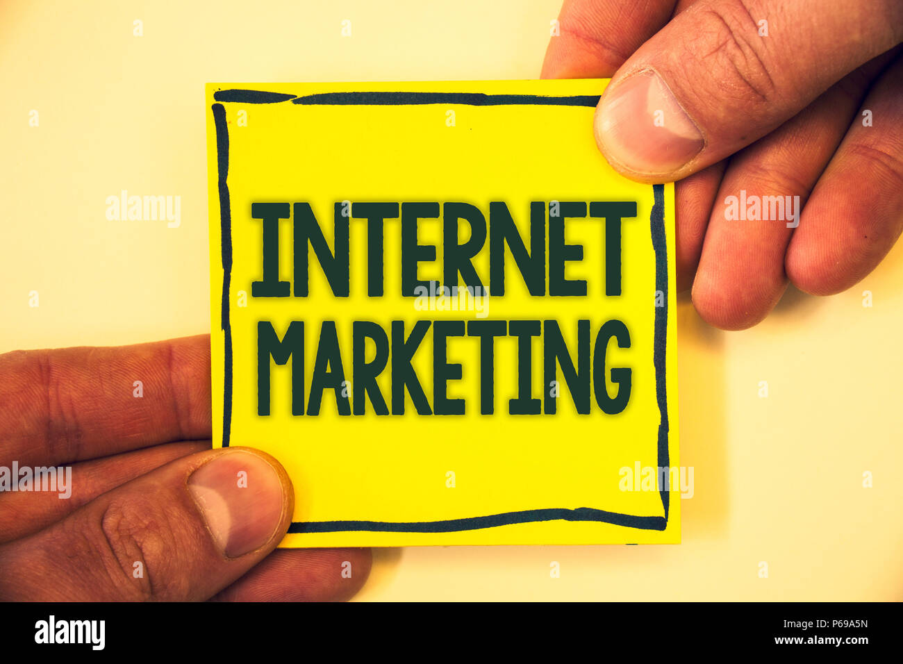 Conceptual hand writing showing Internet Marketing. Business photo text ...