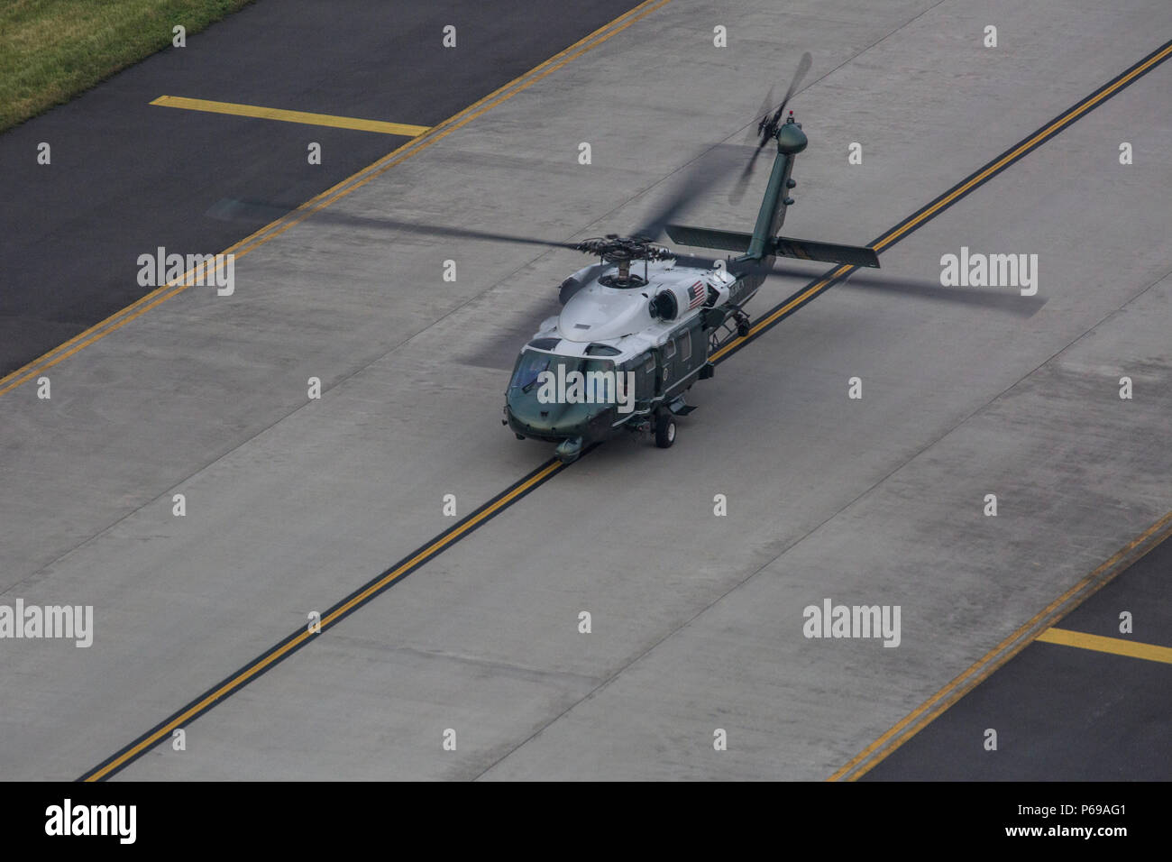 Marine Helicopter Squadron One (HMX-1) departs Marine Corps Air Station ...