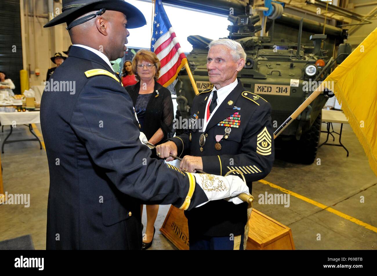 Col. Kevin Admiral (left), 3rd Cavalry Regiment commander, bids ...