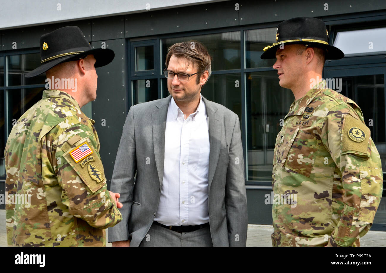 Colonel John Meyer (right), regimental commander for 2nd Cavalry ...