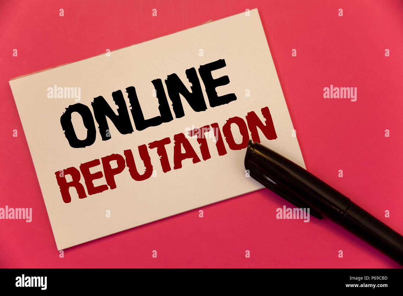 Text sign showing Online Reputation. Conceptual photo Reliability ...