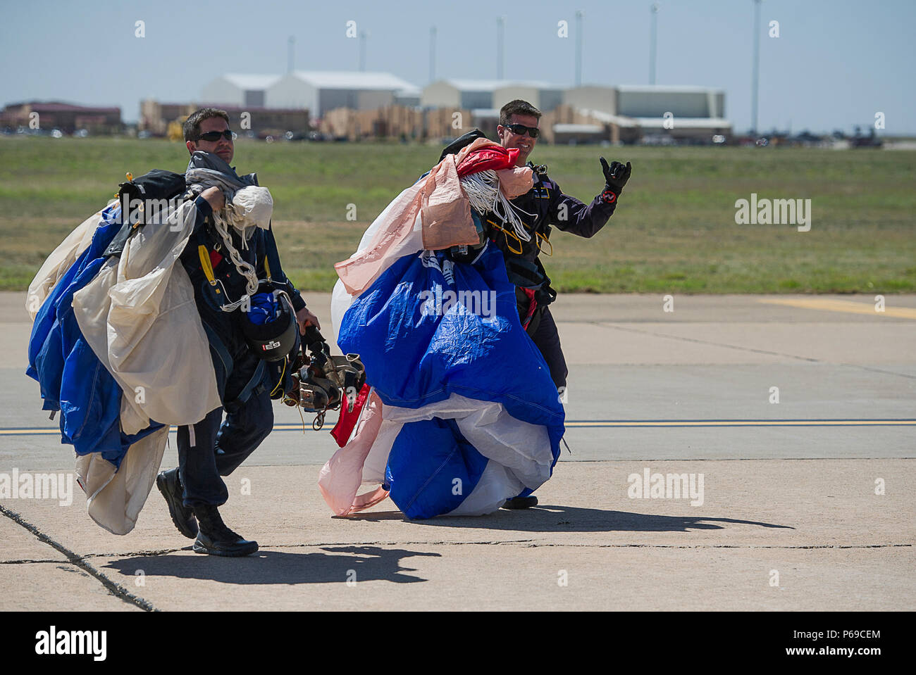 The U.S. Air Force Academy “Wings of Blue” perform during the 2016 ...