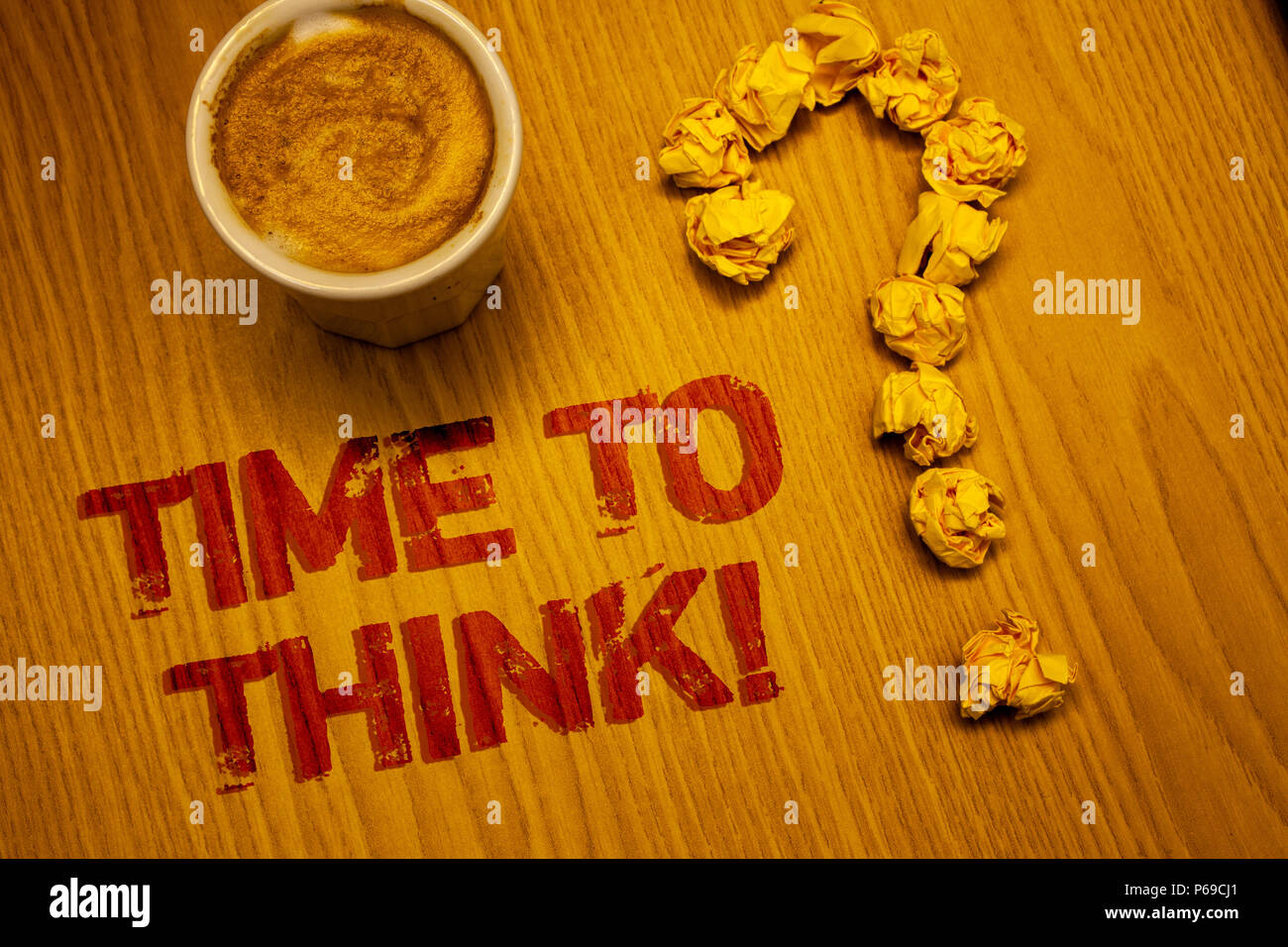 Text sign showing Time To Think Motivational Call. Conceptual photo ...